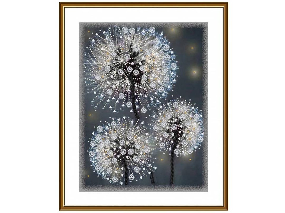 White Dandelion Bead Embroidery Kit, Beadwork Flowers Kit, A Bouquet of ...