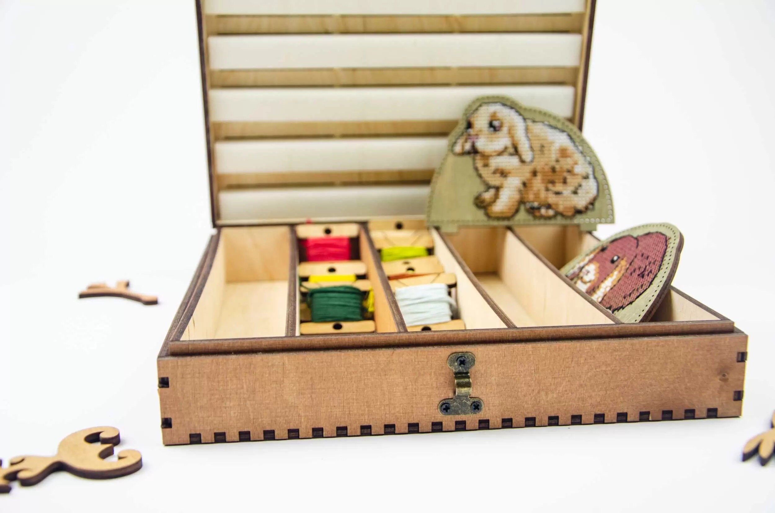 Wooden Floss Organizer Box Thread Project Card 210 Positions - Etsy