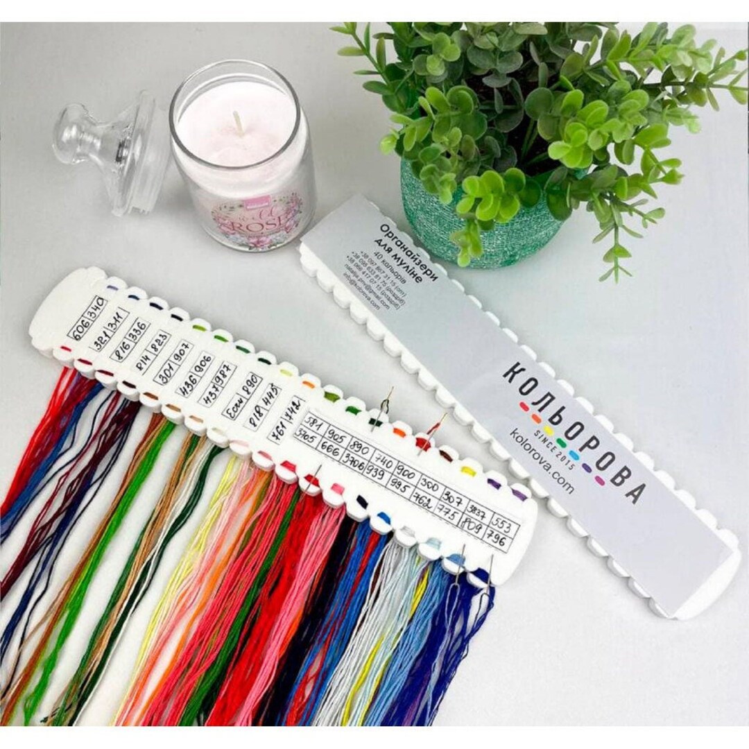 Floss Organizer Cross Stitch Kit Embroidery Thread Project Card 40 ...
