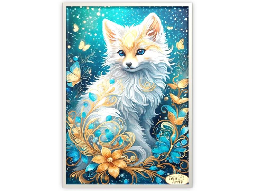 Charming Fox Bead Embrodery Kit, Cute Fox Beading Kit, Bead Art Wall ...