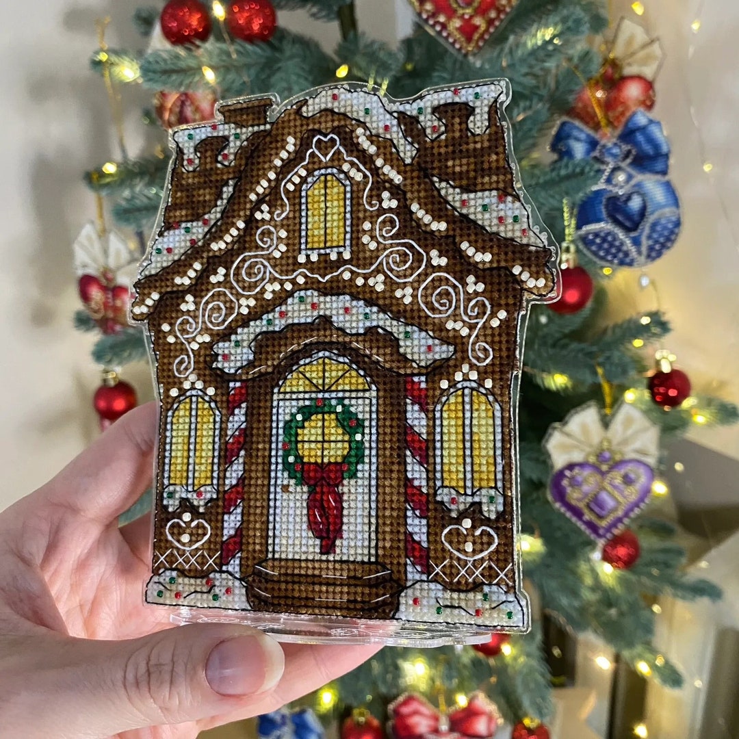 Christmas Gingerbread House Cross Stitch Kit, X-max Design Embroidery ...