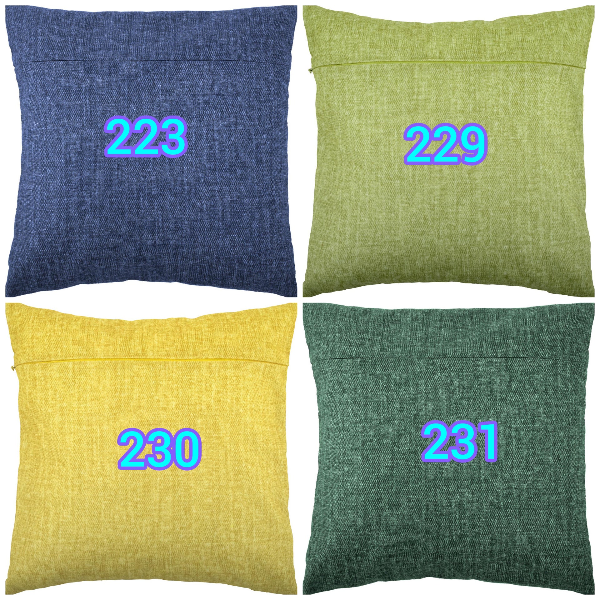 Cushion Back With Zipper To Finish A 16 Pillow Backing Fabric For