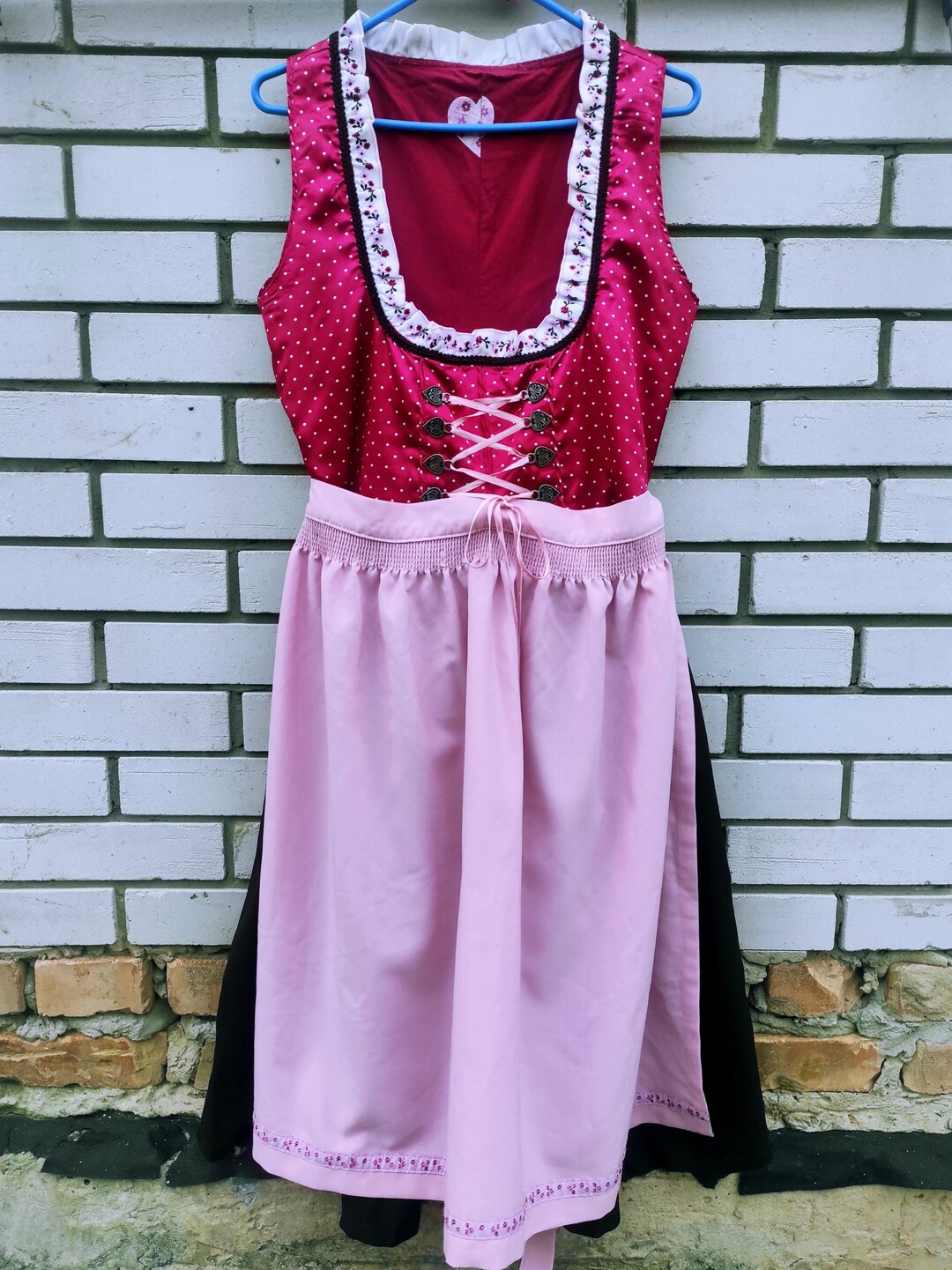 Vintage Austrian Long Dress German Dress Oktoberfest Dirndl Dress ...