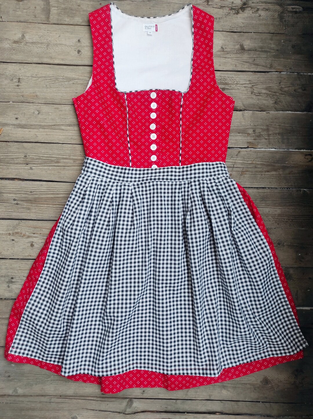 Vintage German Dress Oktoberfest Dirndl Dress Traditional Dress Set of ...