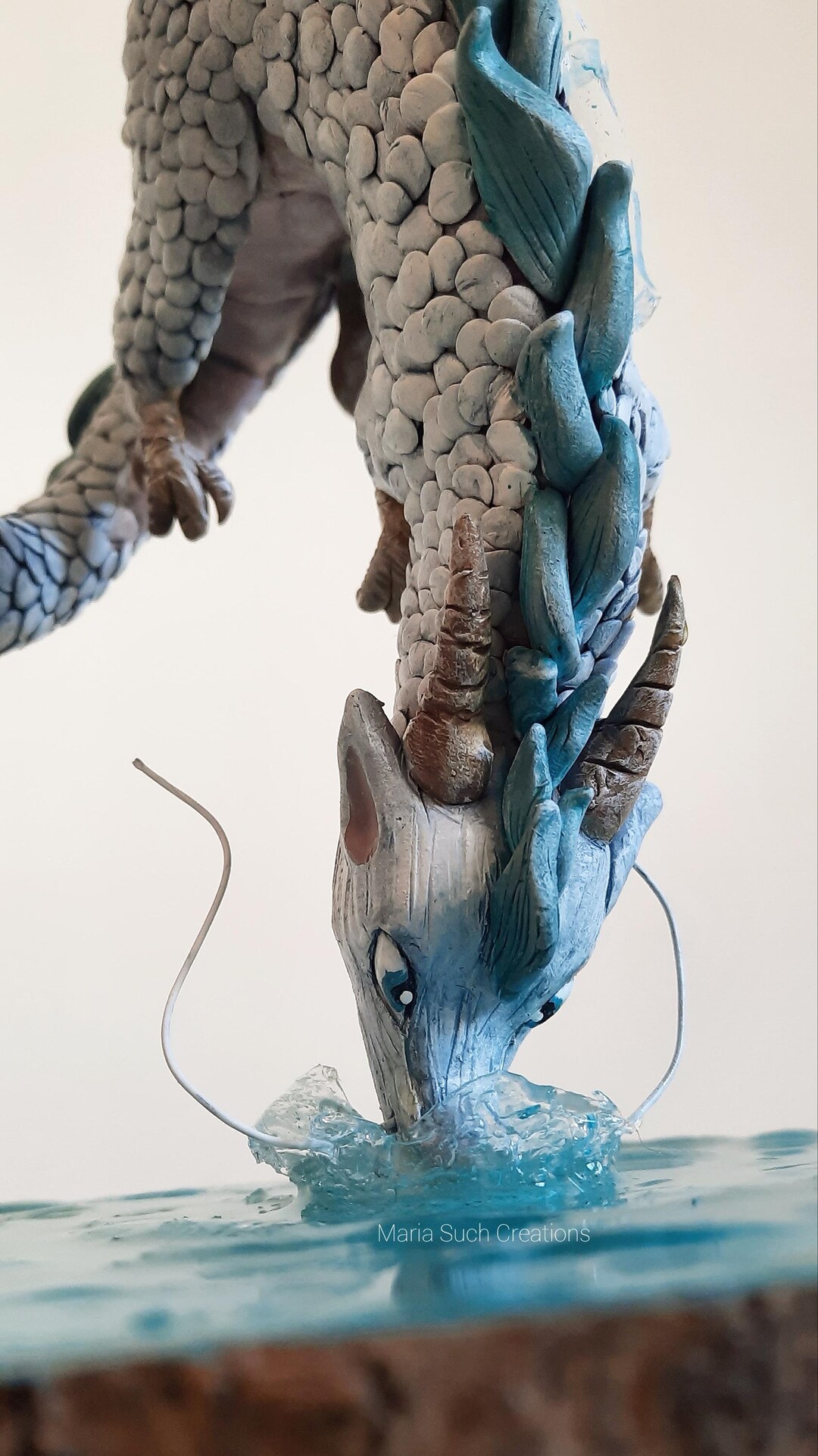 River Dragon Sculpture, Oriental Dragon Figure, Water Dragon Statue ...