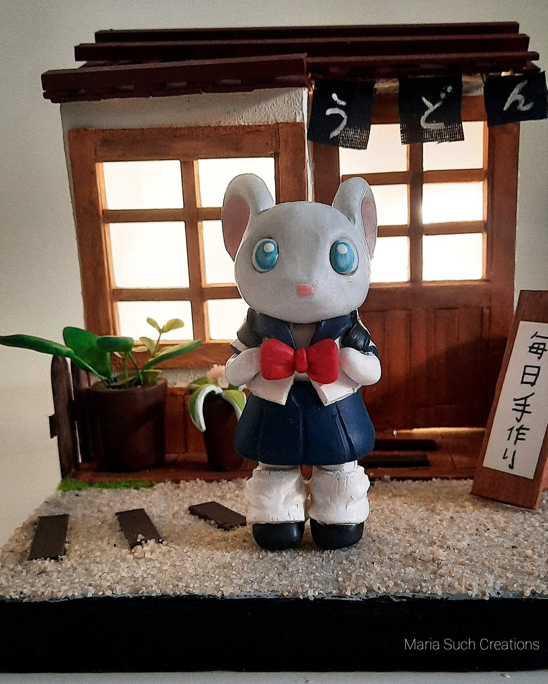 Cozy Room Diorama, Japanese Room Decor, Cute Mouse Figure, Book Nook ...