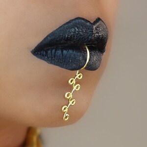 4 Piece Lip Cuff Set, Tribal Jewelry, Gothic Punk Jewelry, Fake ...