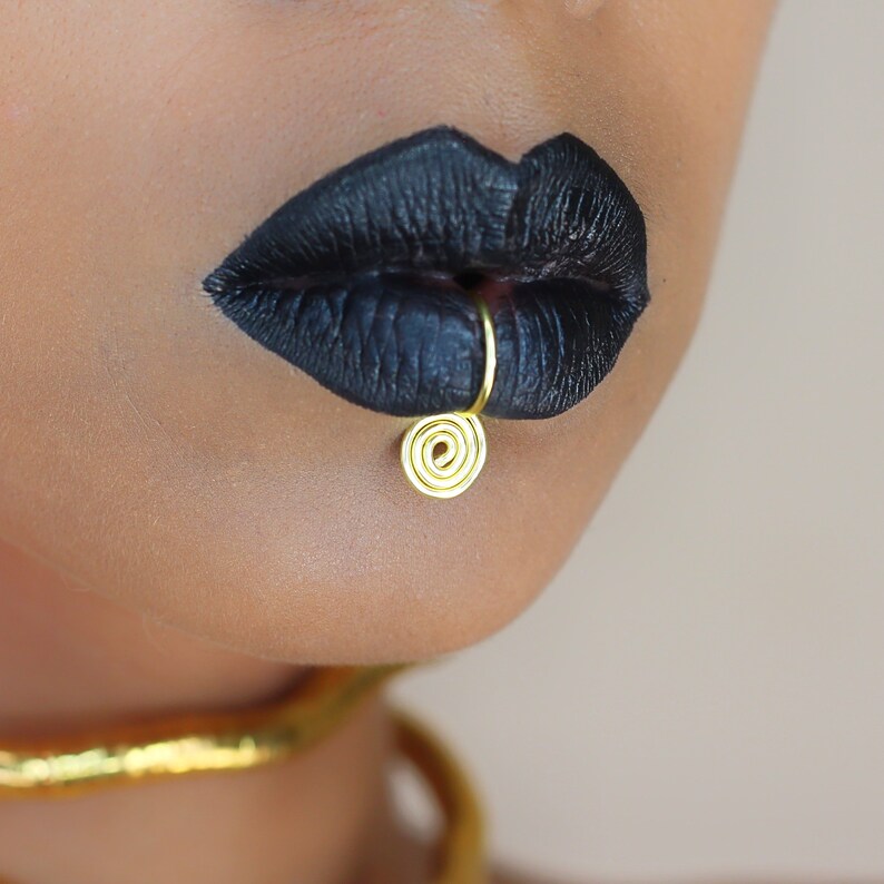 4 Piece Lip Cuff Set Tribal Jewelry Gothic Punk Jewelry - Etsy