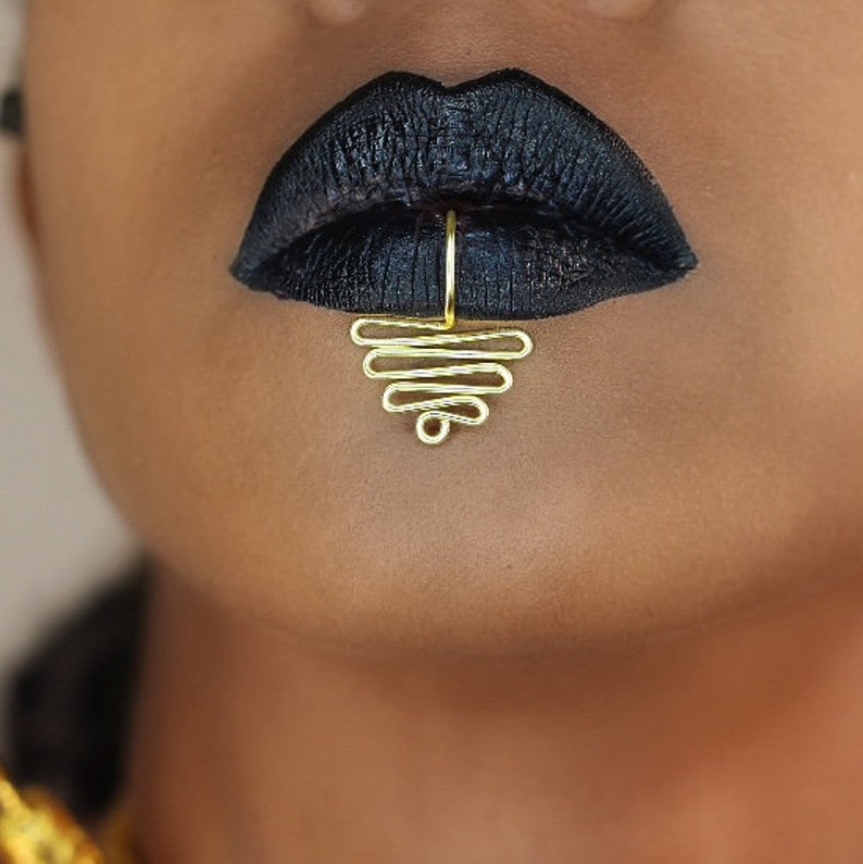 4 Piece Lip Cuff Set Tribal Jewelry Gothic Punk Jewelry - Etsy