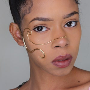 Wavy Wire Ear Cuff – Face Mask, Tribal Festival Jewelry - Etsy