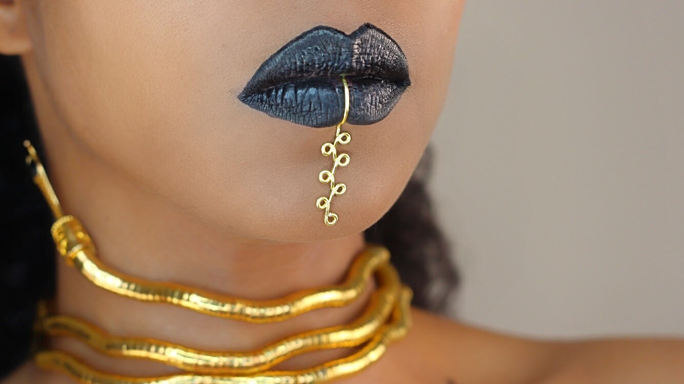 4 Piece Lip Cuff Set Tribal Jewelry Gothic Punk Jewelry - Etsy