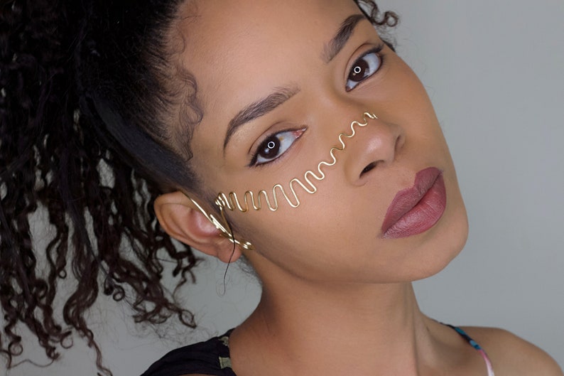 Wire Ear Cuff Face Mask – Cottagecore Festival Jewelry - Etsy