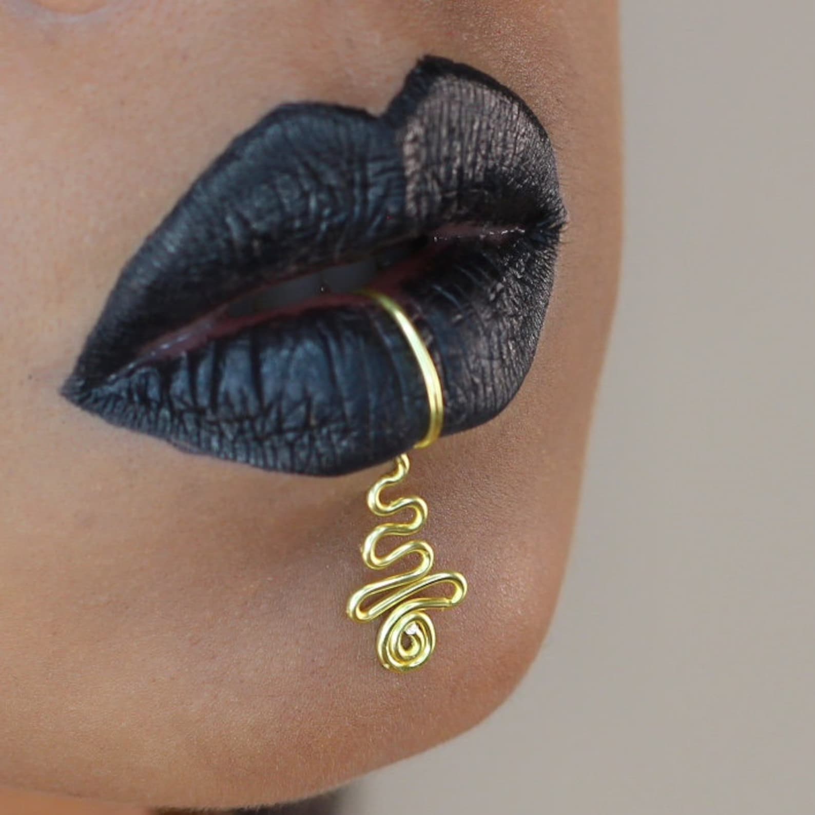 Lip Cuff Tribal Jewelry Fake Lip Ring Body Jewelry Unique - Etsy