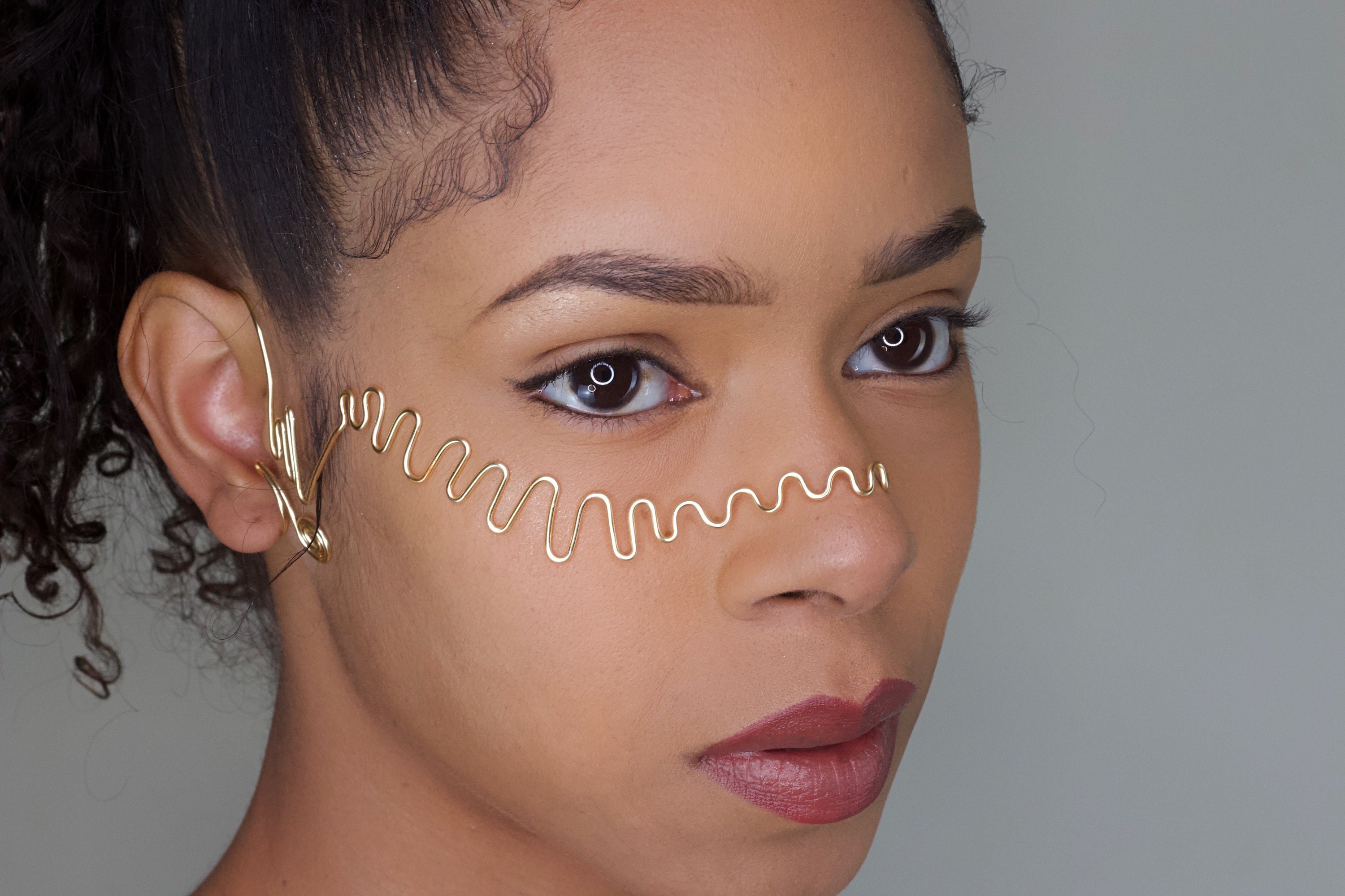 Wire Ear Cuff Face Mask – Cottagecore Festival Jewelry - Etsy