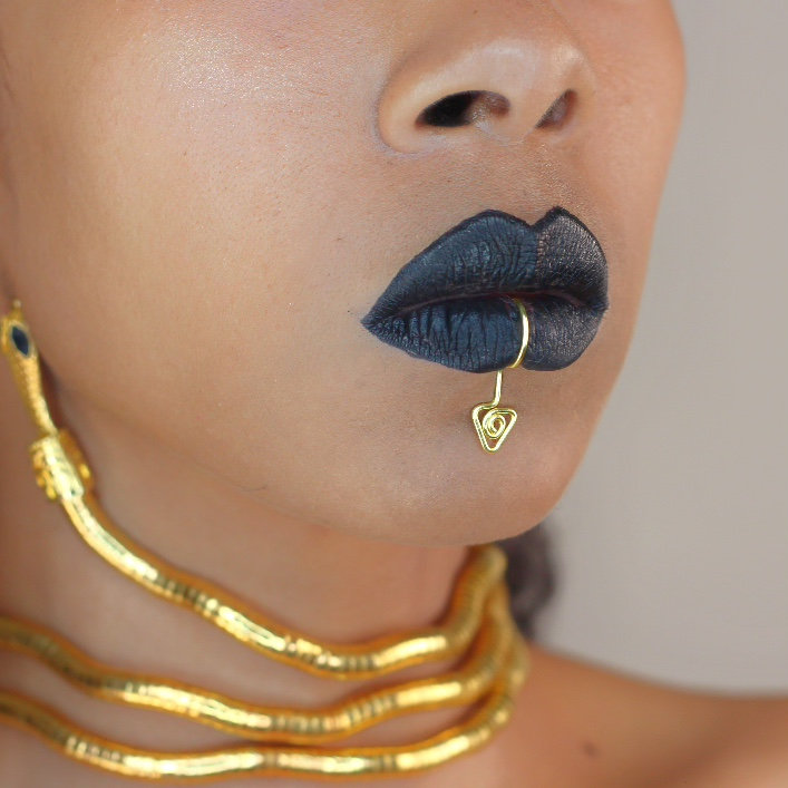 Lip Cuff Tribal Jewelry Fake Lip Ring Body Jewelry Unique - Etsy