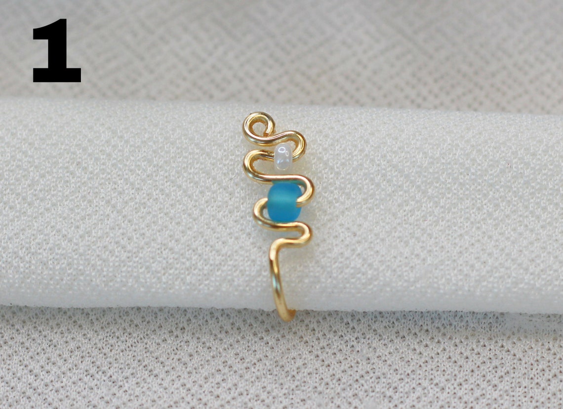Nose Cuffs Set, Fake Nose Ring, Gold Crystal, No Piercing Needed ...