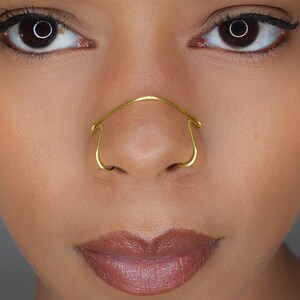 GODDESS CLIP - ARC | Simple Wire Nose Bridge Cuff - No Piercing Needed ...