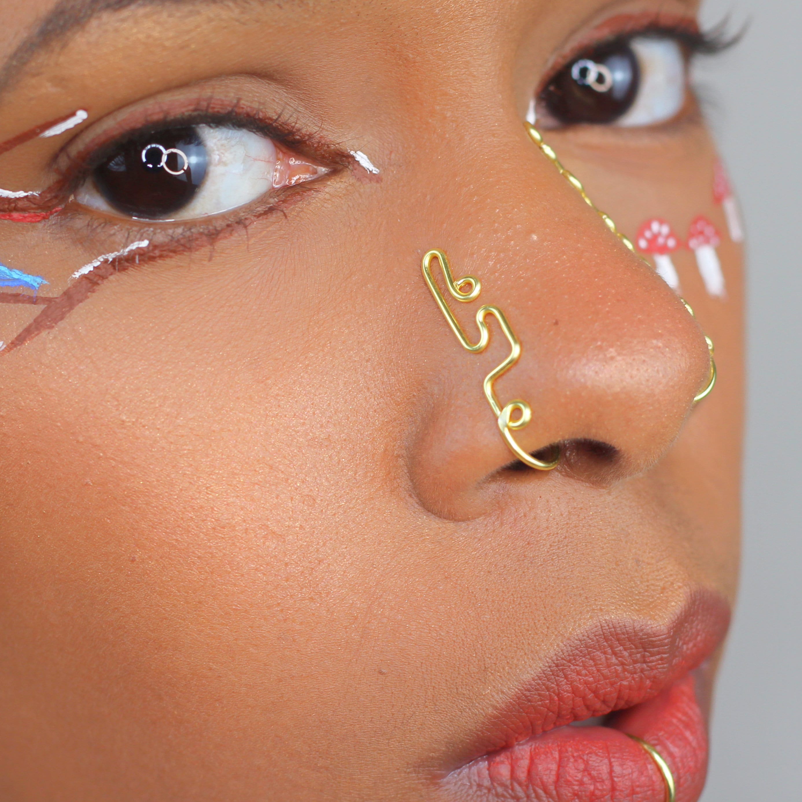 Bridge Nose Cuff Set No Piercing Needed Full Nose Cuffs - Etsy