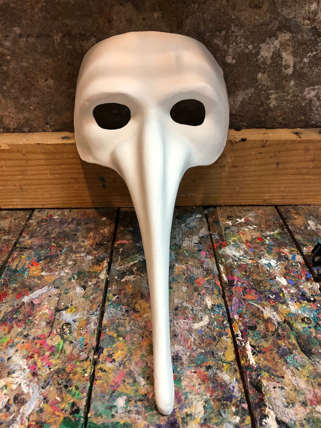 White Zanni Venetian Mask - White Carnival Mask - Carnival Party Mask ...
