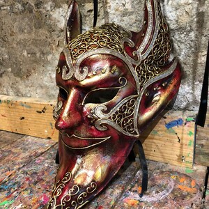Devil Carnival Mask Exclusive Venetian Devil Mask With Elegant ...