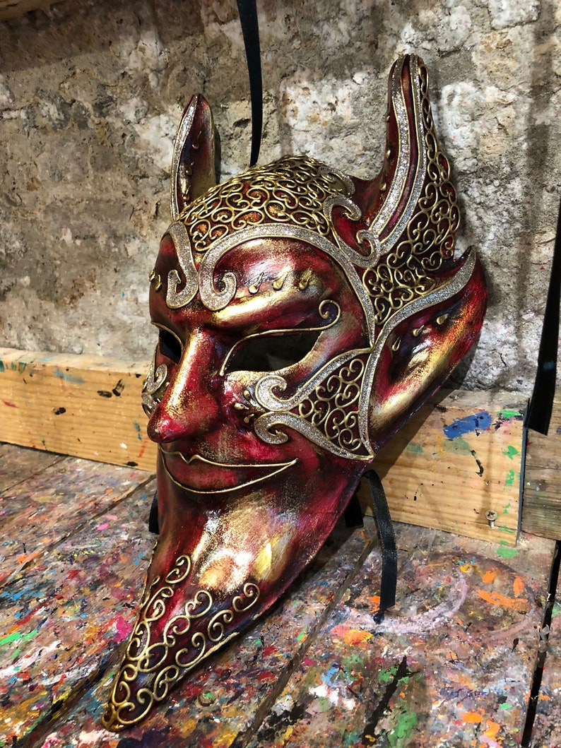 Devil Carnival Mask - Exclusive Venetian Devil Mask With Elegant ...
