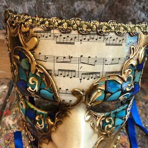 Casanova Carnival Mask, Hand-decorated With Venetian Designs and Gold ...