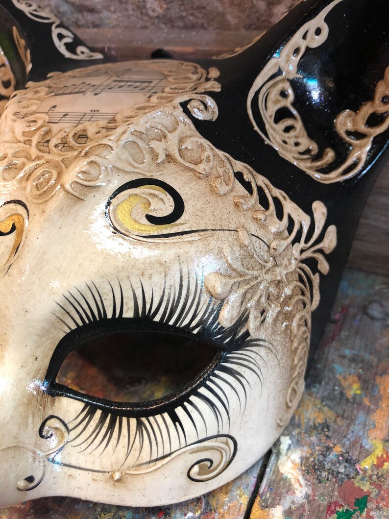 Carnival Cat Mask Cat Mask for Carnival Parties Handmade - Etsy