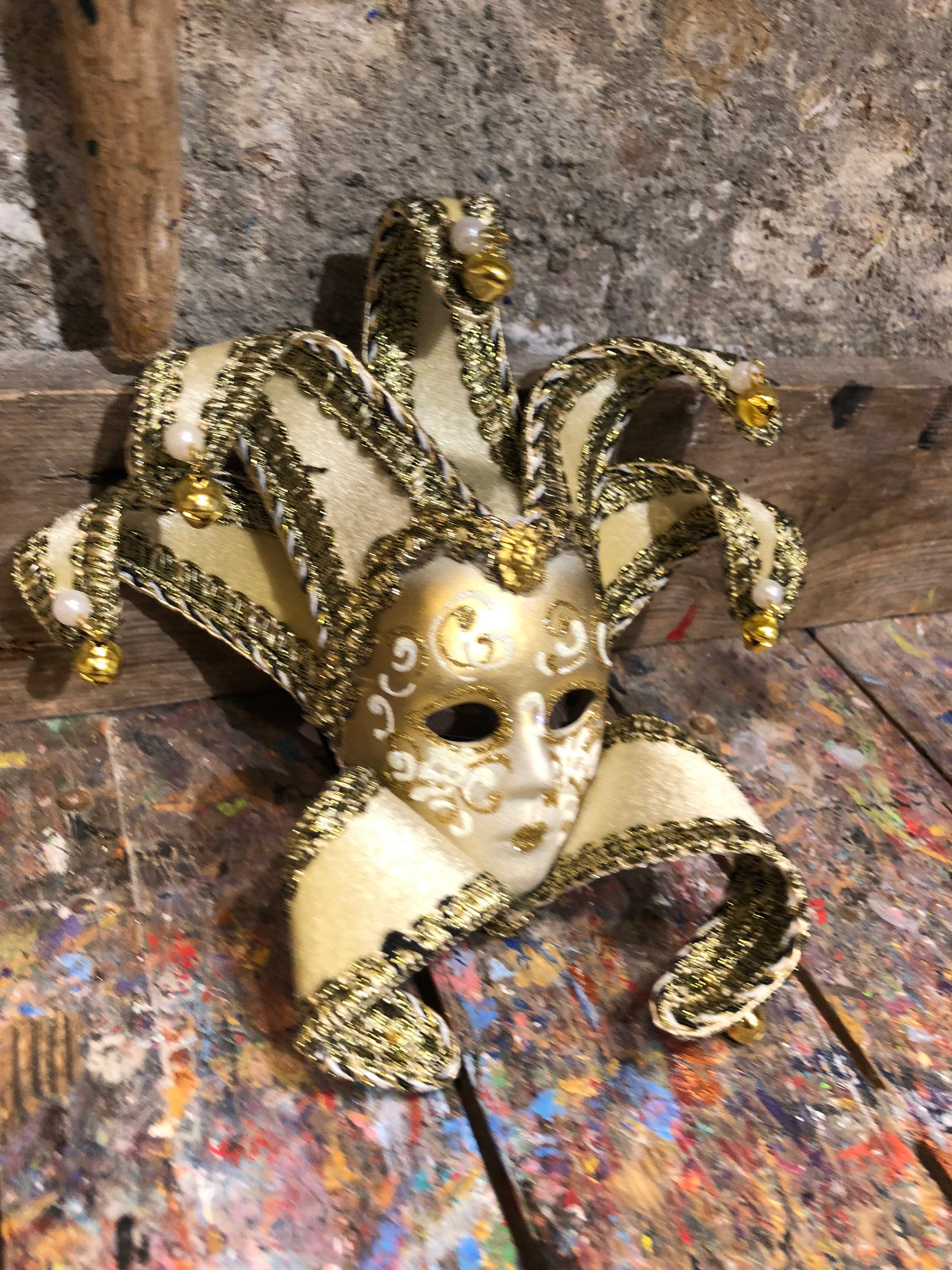 Hand-decorated Jester Mask Carnival Joker Mask Venetian - Etsy