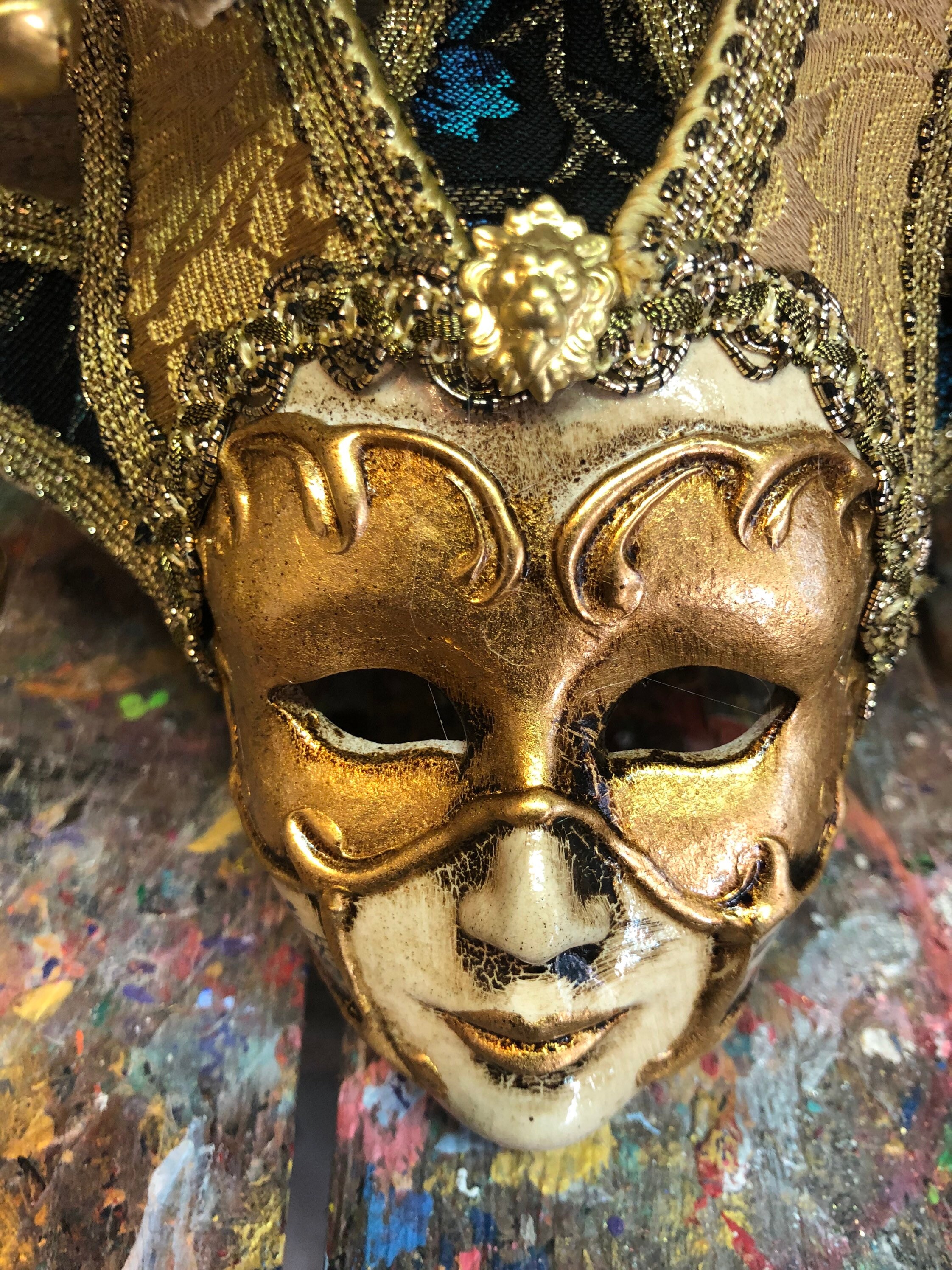 Handmade Joker Mask - Jester Carnival Mask - Ornamental Christmas ...