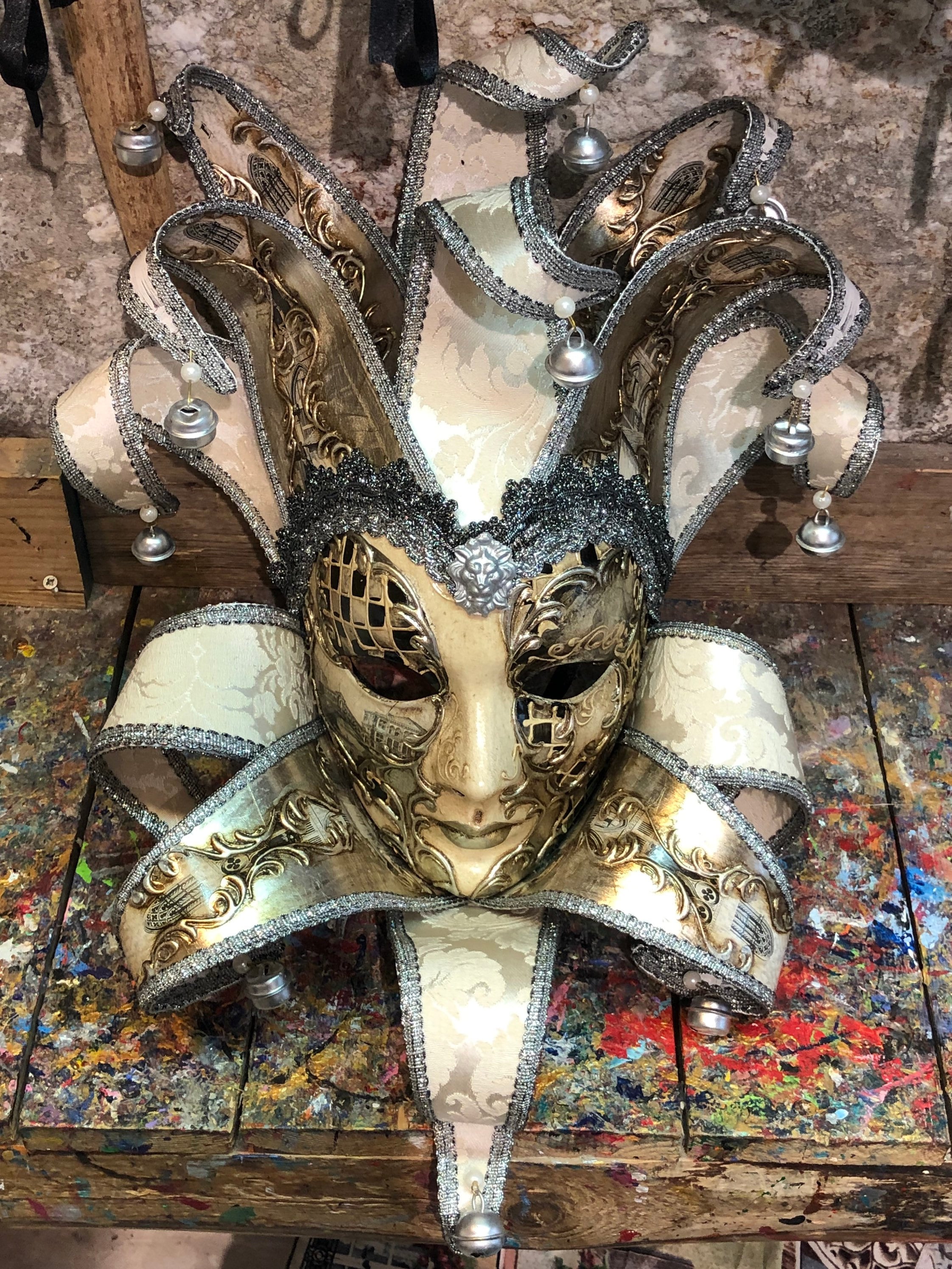 Venetian Jester Mask Carnival Joker Mask Hand-decorated - Etsy UK