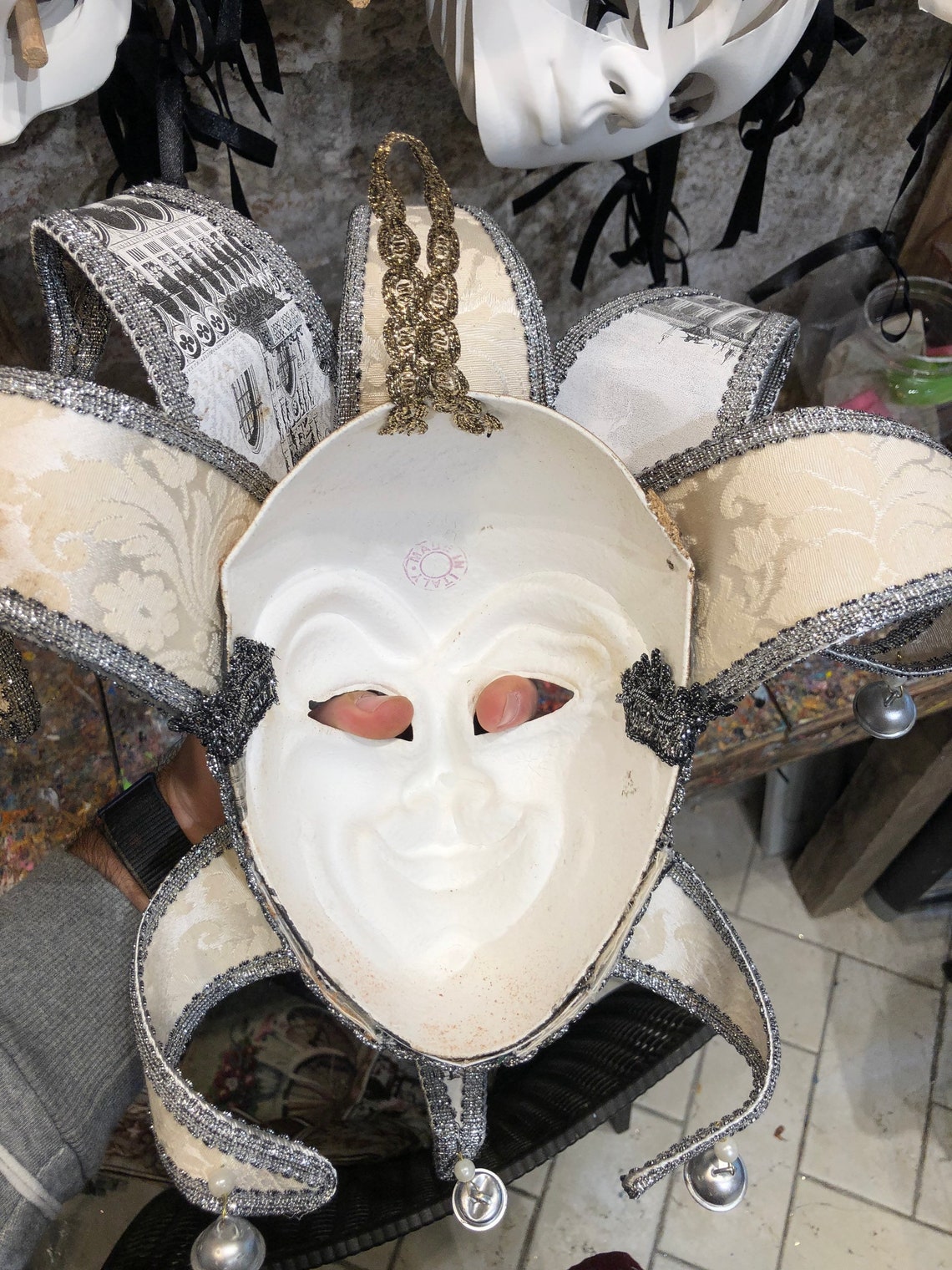 Carnival Joker Mask Handmade Jester Mask in Venice - Etsy