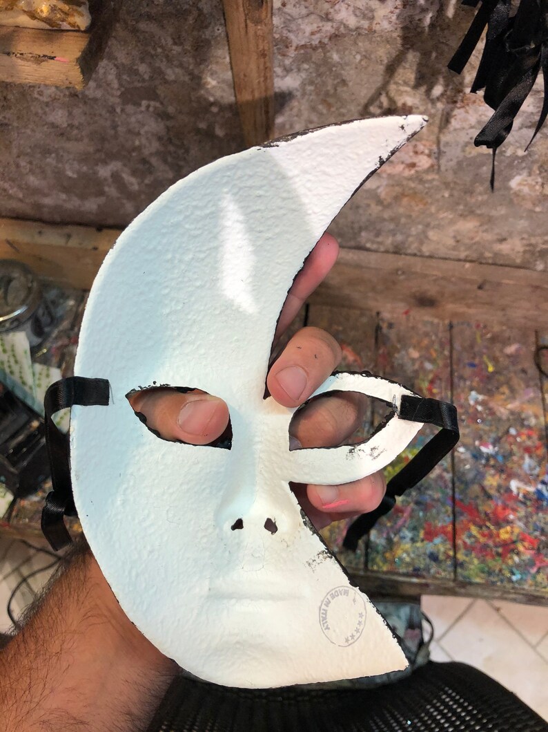 Exclusive Half-moon Carnival Mask Decorated and Handmade in - Etsy