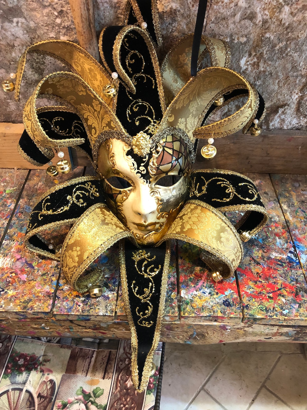 Venetian Jester Mask - Carnival Joker Mask - Party Joker Mask - Etsy