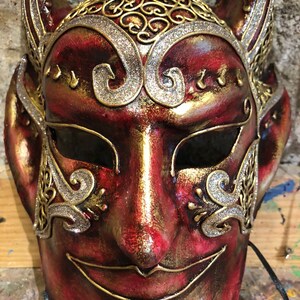 Devil Carnival Mask Exclusive Venetian Devil Mask With Elegant ...