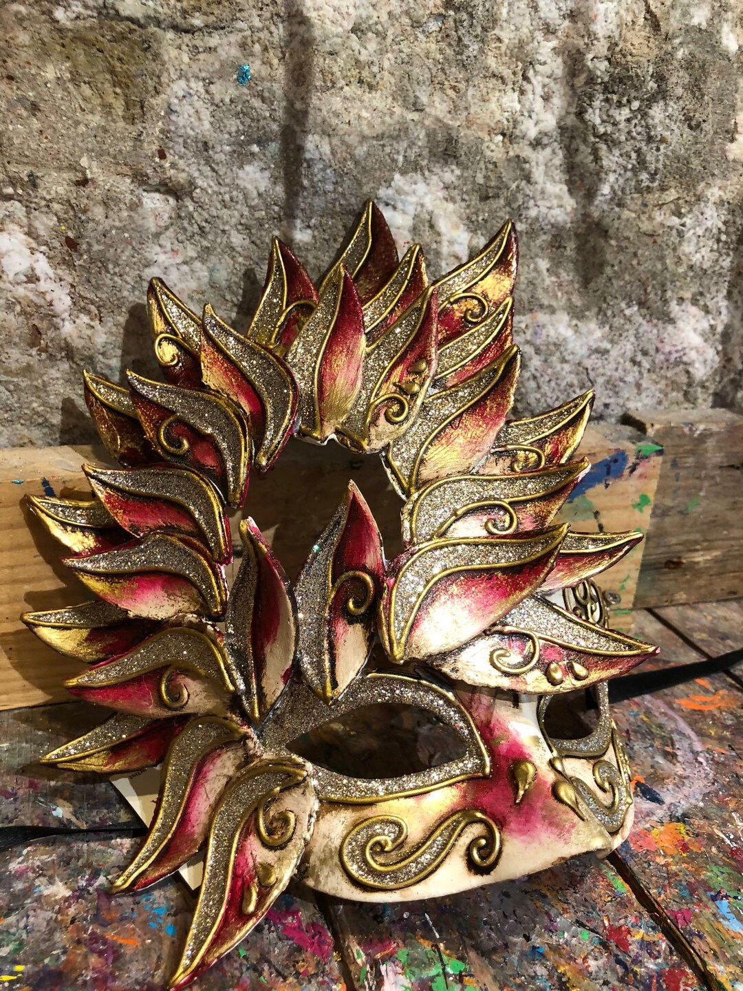 Elegant Eye-mask Decorated With Sumptuous Baroque Decorations in the ...