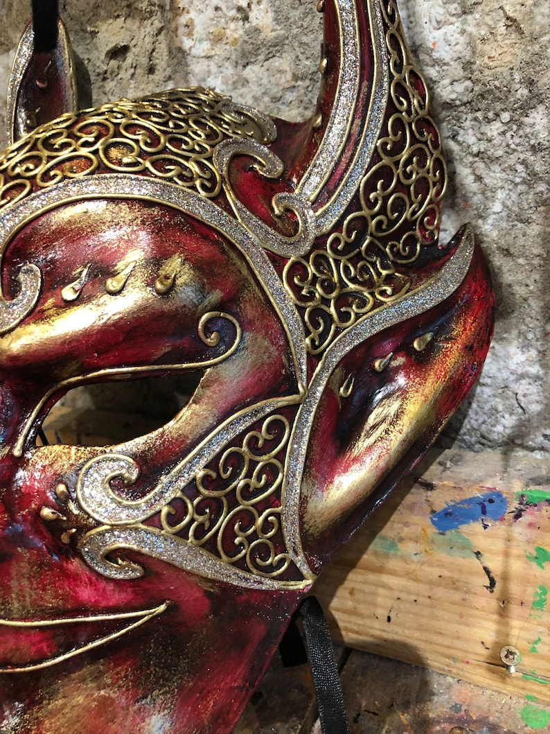 Devil Carnival Mask - Exclusive Venetian Devil Mask With Elegant ...