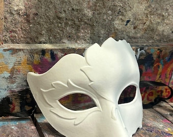 Venetian Mask, White Face to Paint - Etsy
