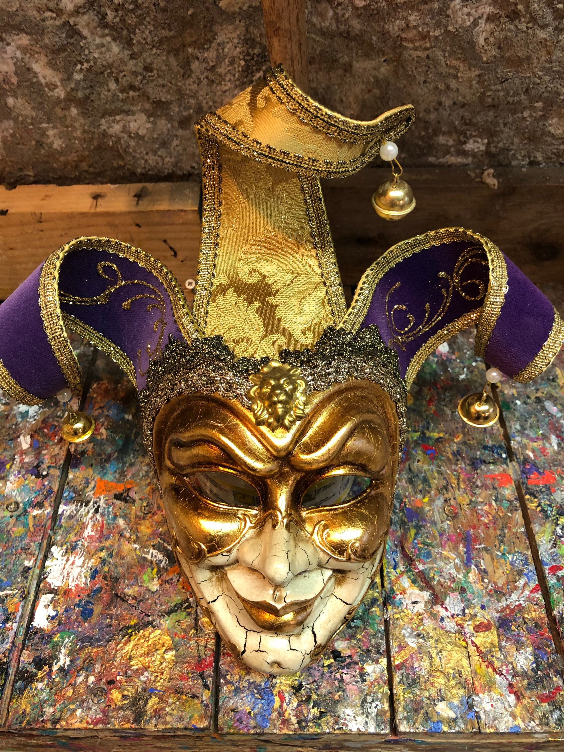 Original Venetian Jester Mask Jolly Mask for Ornaments and - Etsy