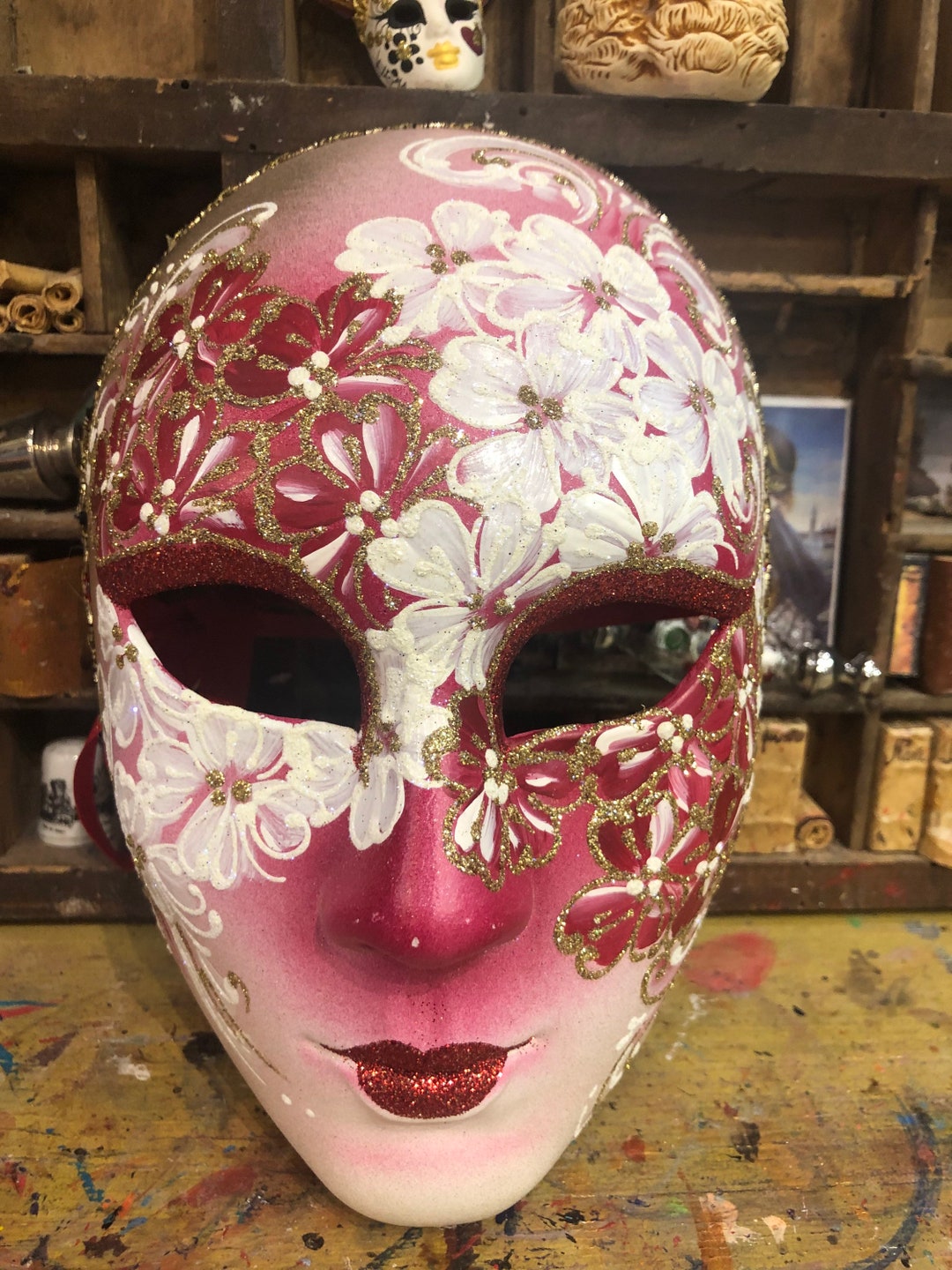 Original Venetian Mask for Carnival or Decoration Made and Painted by ...