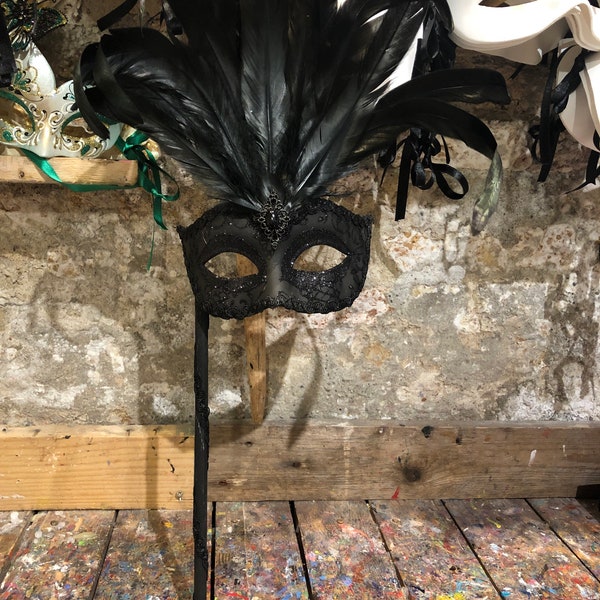 Mask on a Stick - Etsy