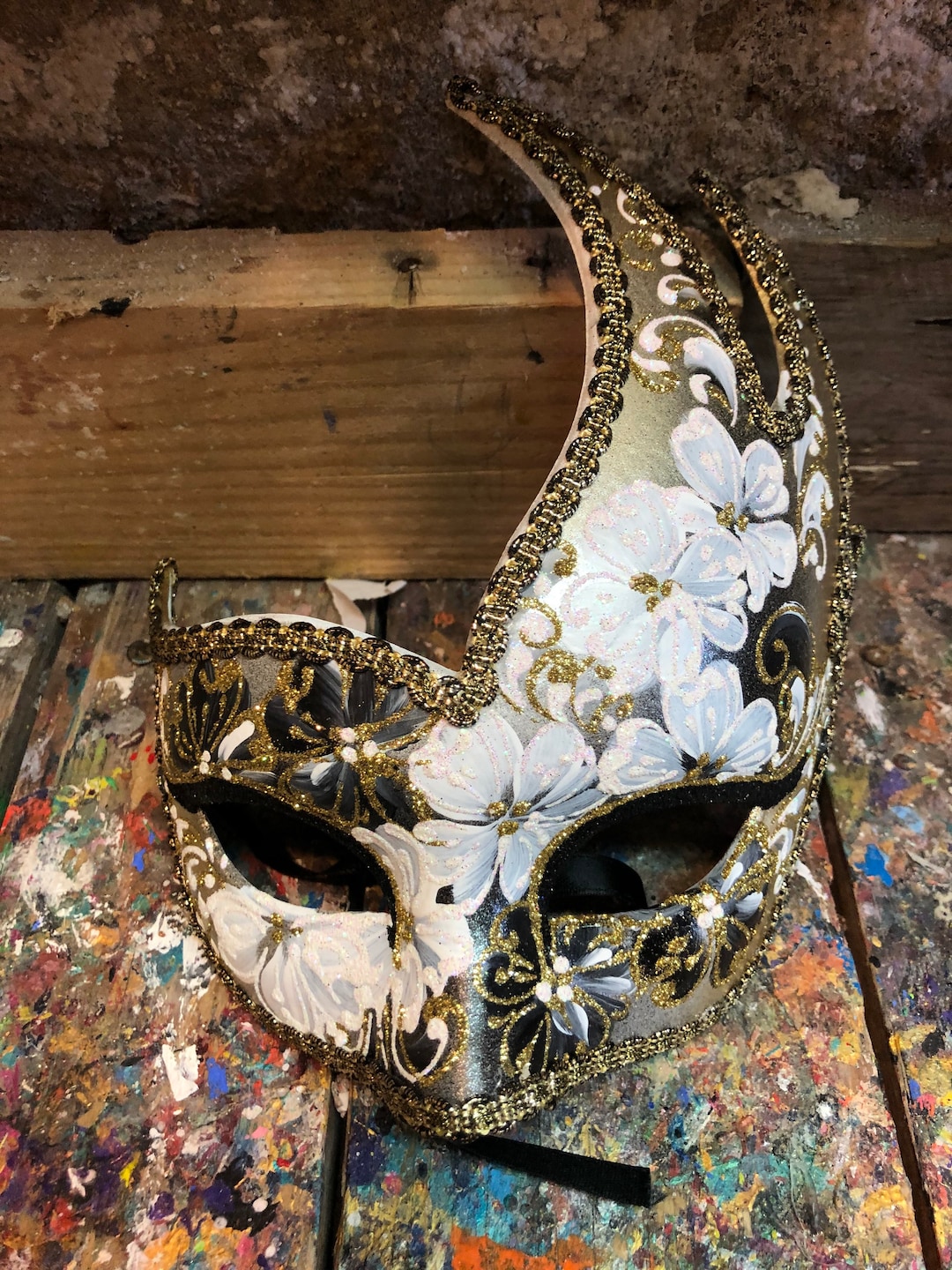 Venetian Eye Mask Hand Decorated - Eye Mask for Carnival Parties - Eye ...