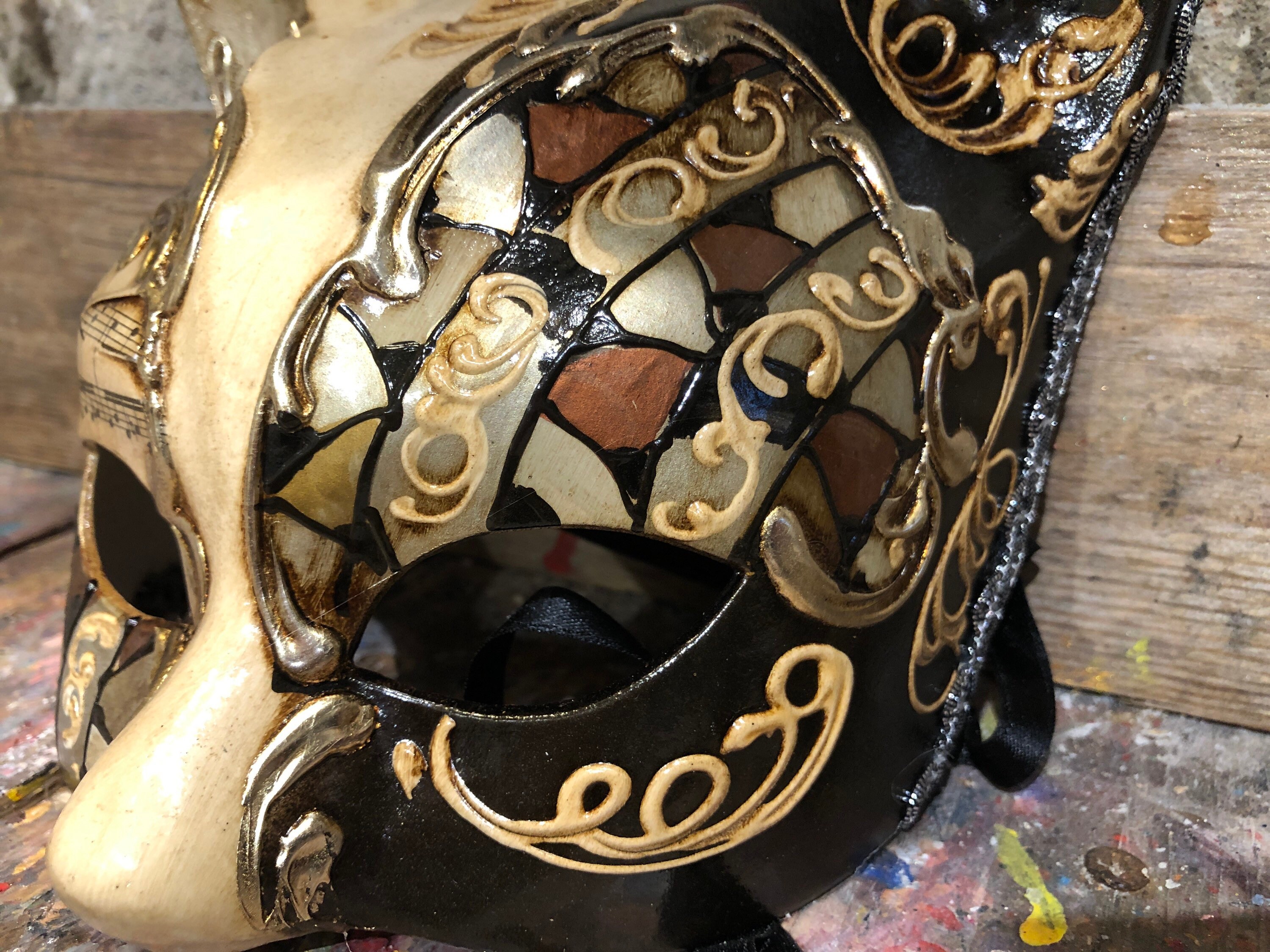 Venetian Cat Mask Gilded and Decorated With Elegant Colors - Etsy