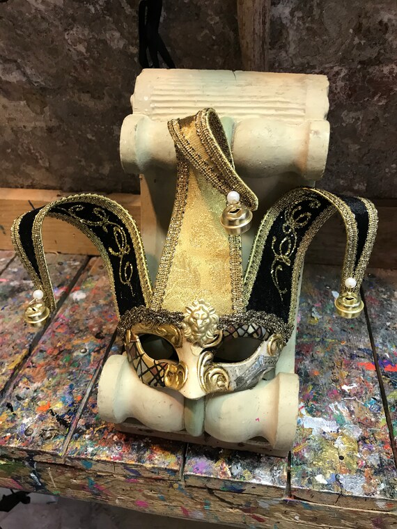 Jester Eye Mask Made and Decorated by Hand Venetian Carnival - Etsy