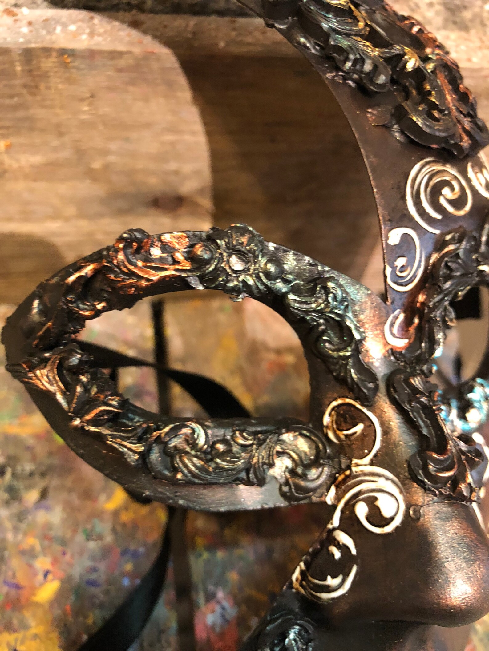 Exclusive Half-moon Carnival Mask Decorated and Handmade in - Etsy