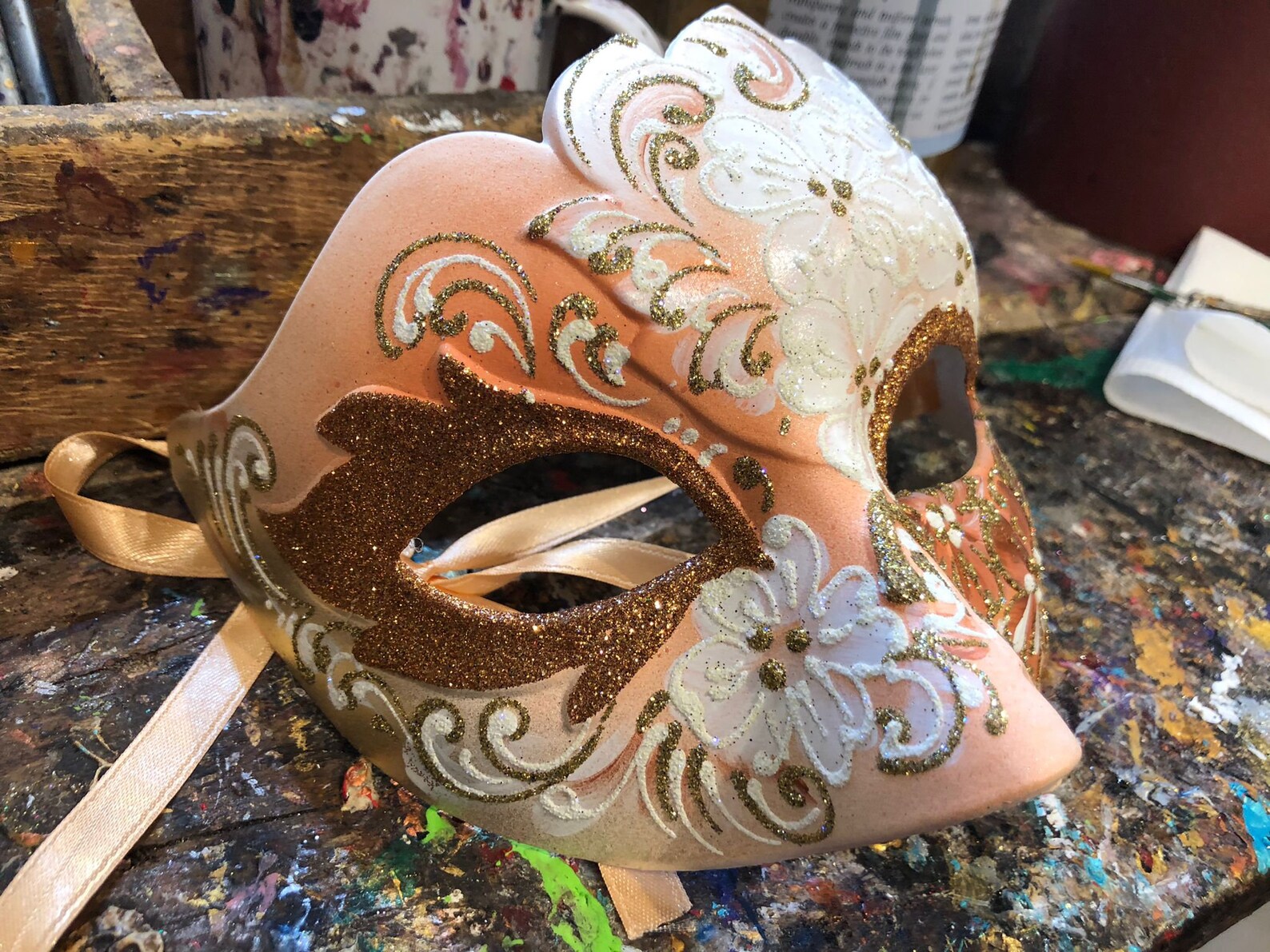 Venetian Carnival Mask Made and Decorated by Hand Venetian - Etsy