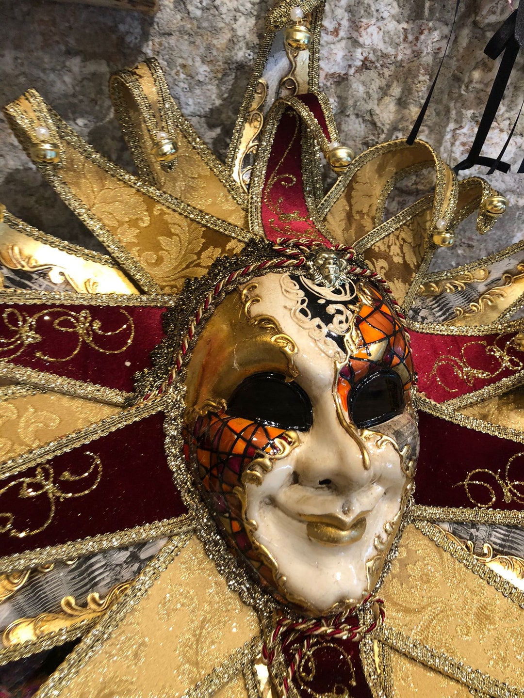 Luxurious and Elegant Carnival Jester Mask - Handmade Carnival Mask ...