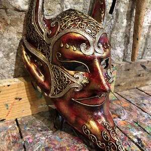 Devil Carnival Mask Exclusive Venetian Devil Mask With Elegant ...
