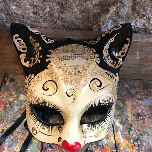 Carnival Cat Mask Cat Mask for Carnival Parties Handmade - Etsy