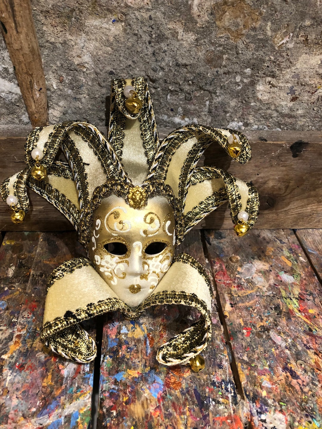 Hand Decorated Jester Mask - Carnival Joker Mask - Venetian Jester Mask ...