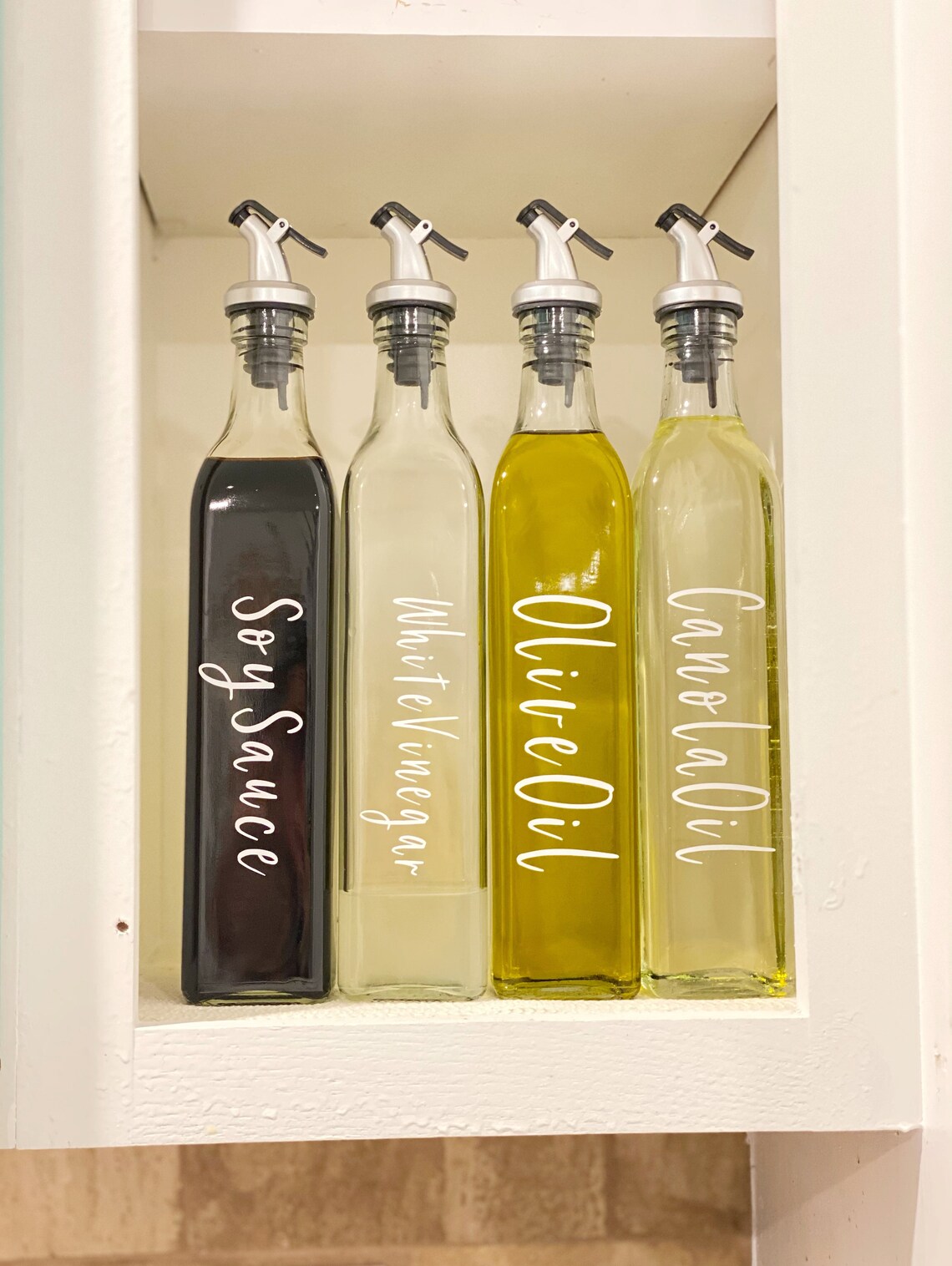 Oil Dispenser Bottle Vinyl Label / 2 Dispenser Label / Glass | Etsy